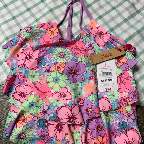 Justice | Swim | Justice Colorful Floral Tankini | Poshmark